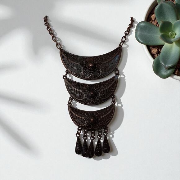 paparazzi | Jewelry | Paparazzi Bronze Copper Necklace Native Tribal ...